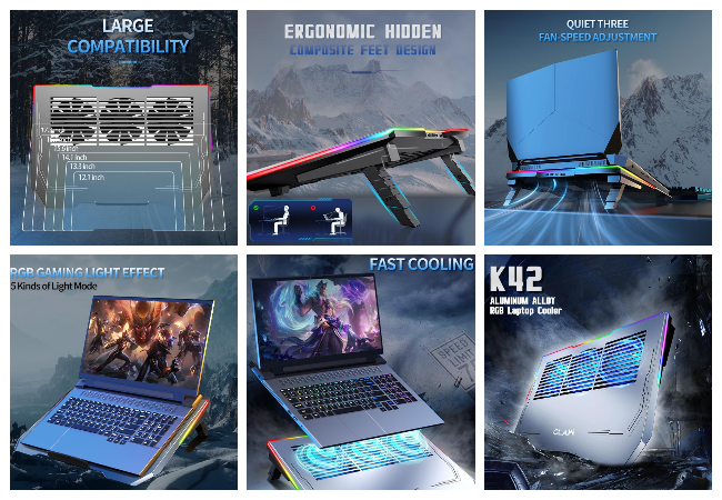 CLAW new Cooling Pads with RGB lighting and USB hubs launched in India - Gizmochina