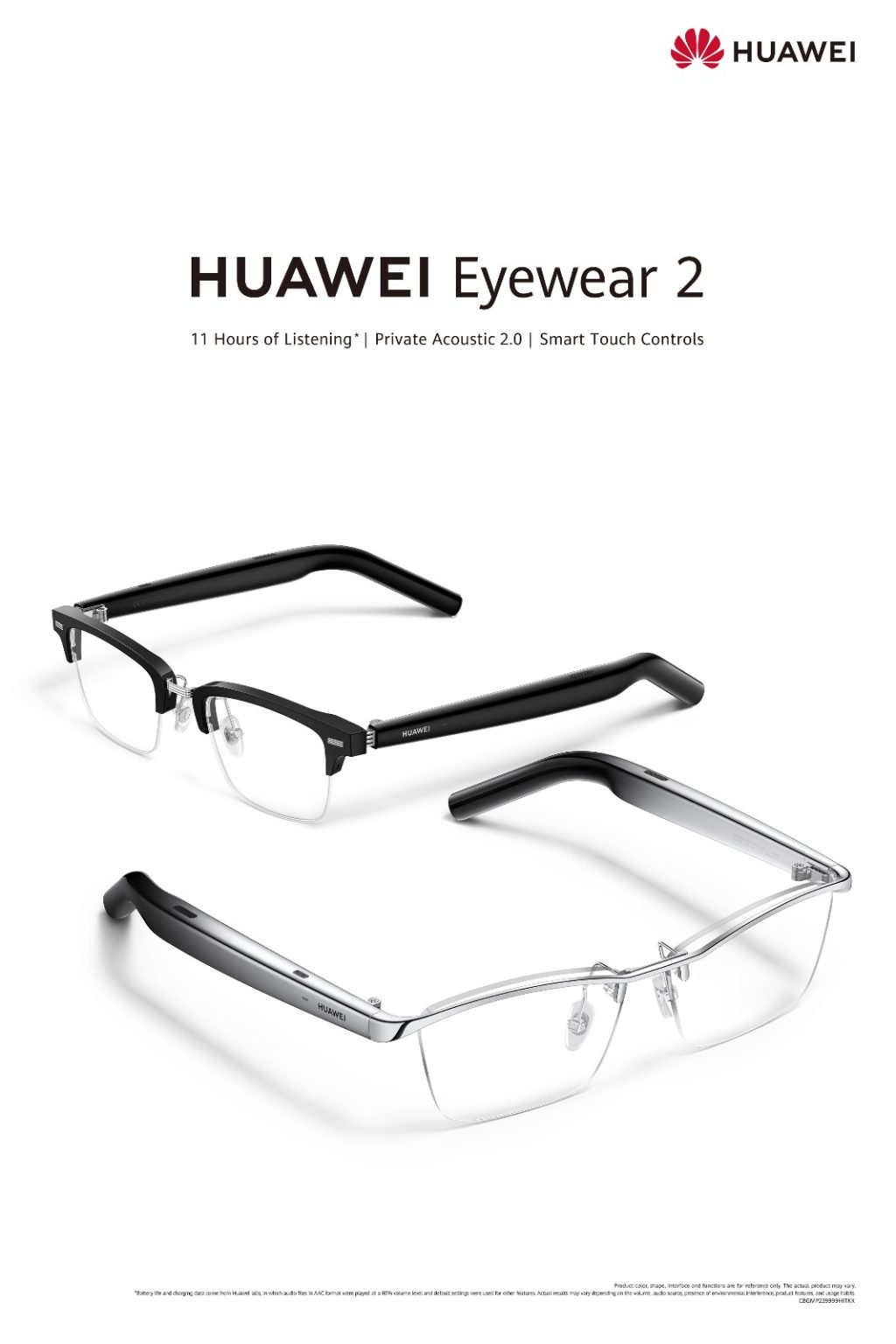 Huawei Eyewear 2 smart glasses with triple noise cancellation tech & 11 ...