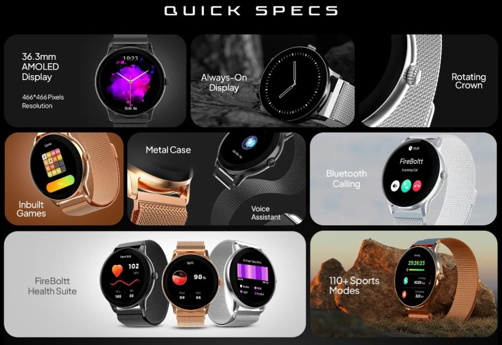 Fire-Boltt launches Phoenix AMOLED Ultra Ace smartwatch with1.43-inch ...