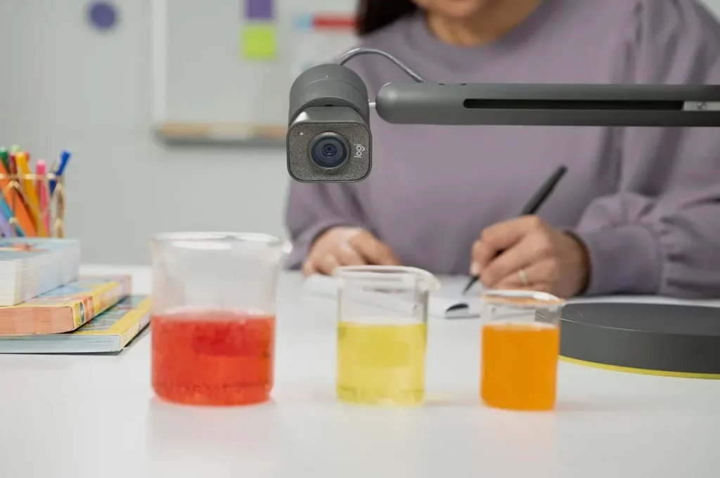 Logitech Reach table-lamp-styled articulating camera ideal for ...