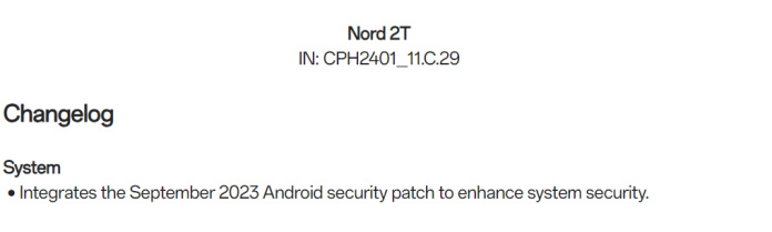 OnePlus Nord 2T receives September security patch in India - Gizmochina