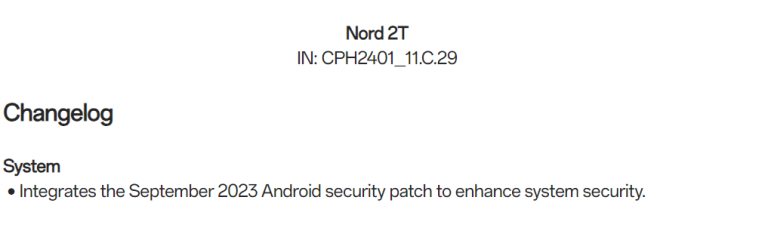 OnePlus Nord 2T receives September security patch in India - Gizmochina