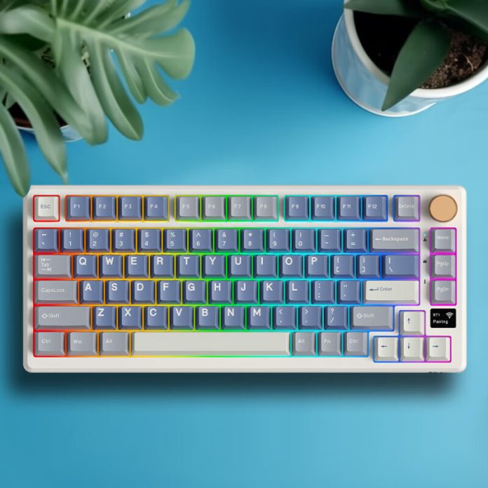 RK S75 mechanical keyboard with LED display, premium knob launched for ...