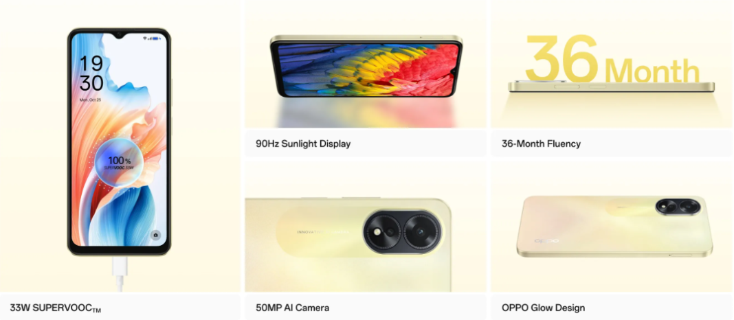 Oppo A38 with Helio G85 SoC, 50MP primary camera & 33W fast charging ...