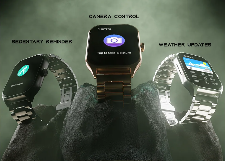 Fire-Boltt Solaris smartwatch with 1.74" AMOLED display, stainless ...