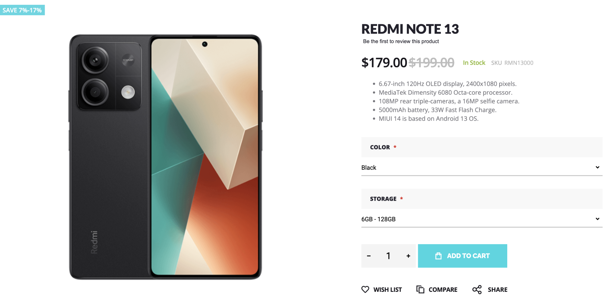 Redmi Note 13 is available now at the Giztop store - Gizmochina