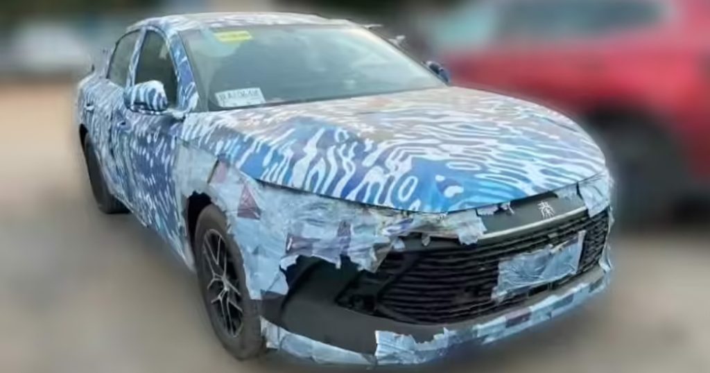 Spy Photos Reveal New BYD Qin PLUS with Blackened Front Face - Gizmochina