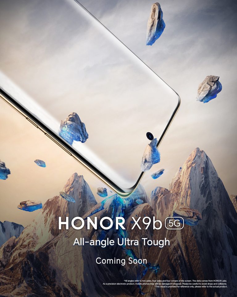 Honor X9b front, rear design revealed, launch imminent - Gizmochina