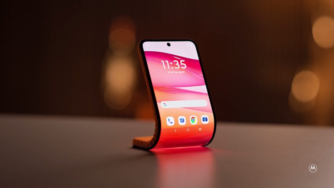 Motorola unveils a flexible smartphone concept that can wrap around ...