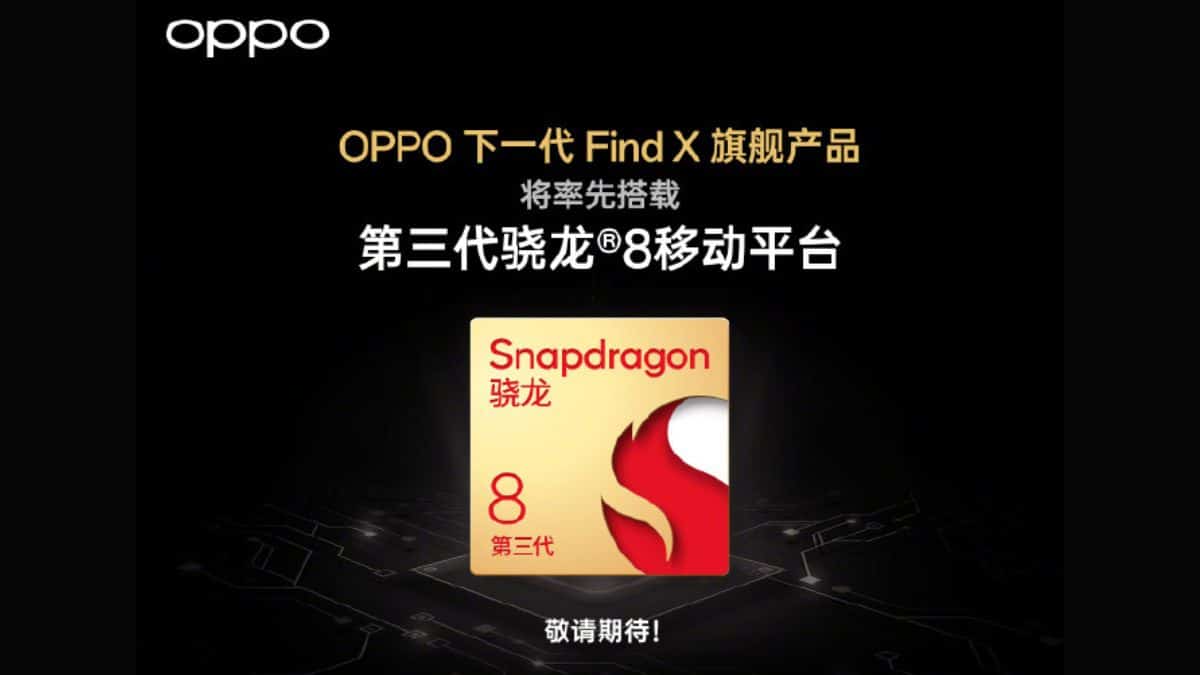 OPPO Snapdragon 8 Gen 3 Processor On The Next-Generation Find X7 Series ...