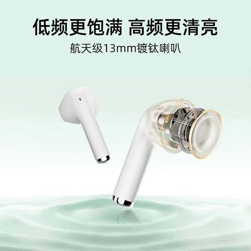 QCY AilyBuds Lite semi-in-ear wireless earbuds with Bluetooth 5.3 ...