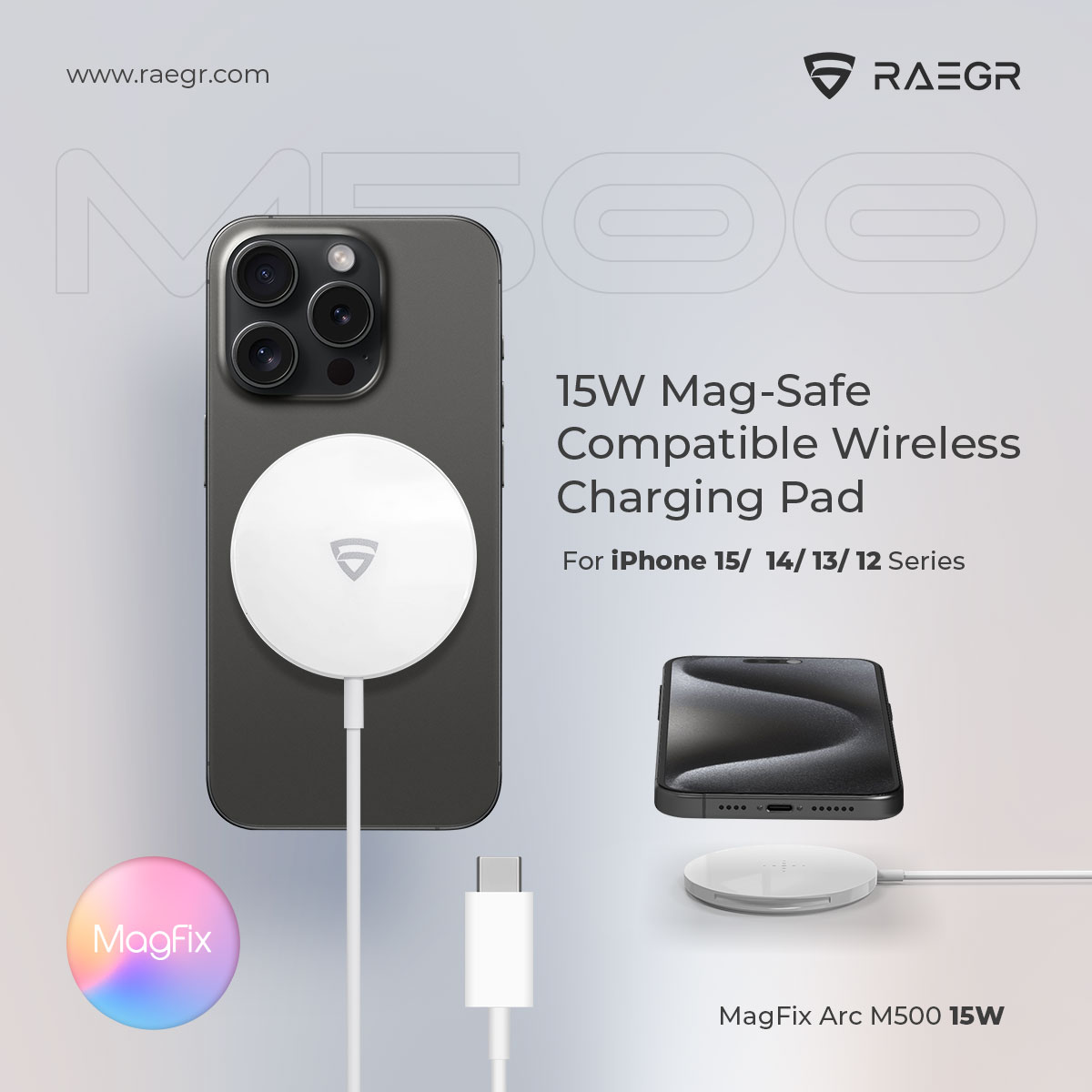 Raegr MagFix Arc M500, a 15W MagSafe compatible charger for iPhones ...