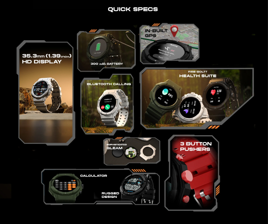 Fire-Boltt Expedition & Quest Rugged smartwatches with Bluetooth ...