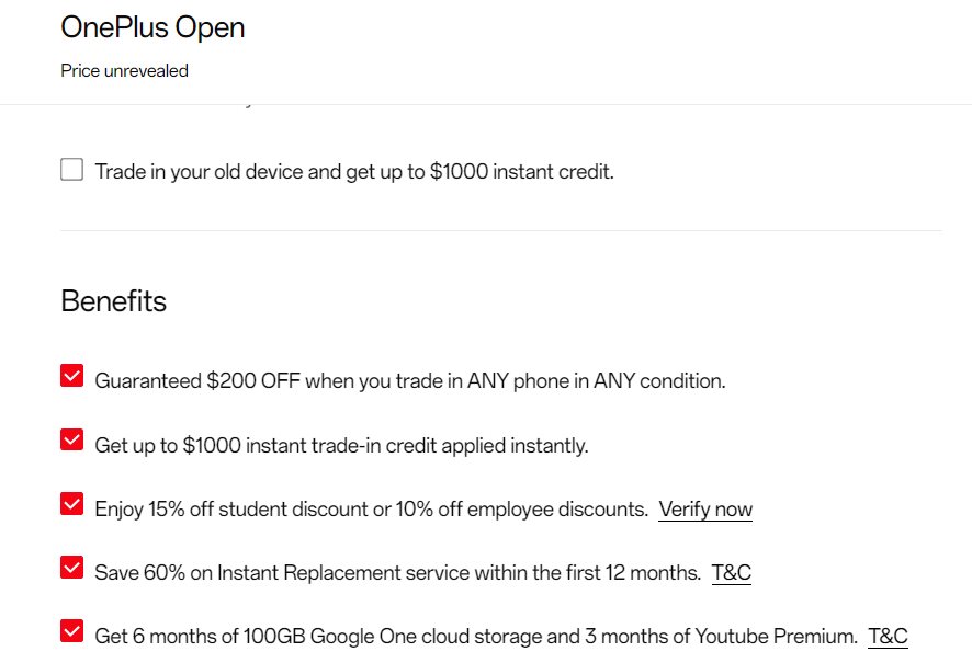 OnePlus Open Discounts For the US and European Markets - Gizmochina