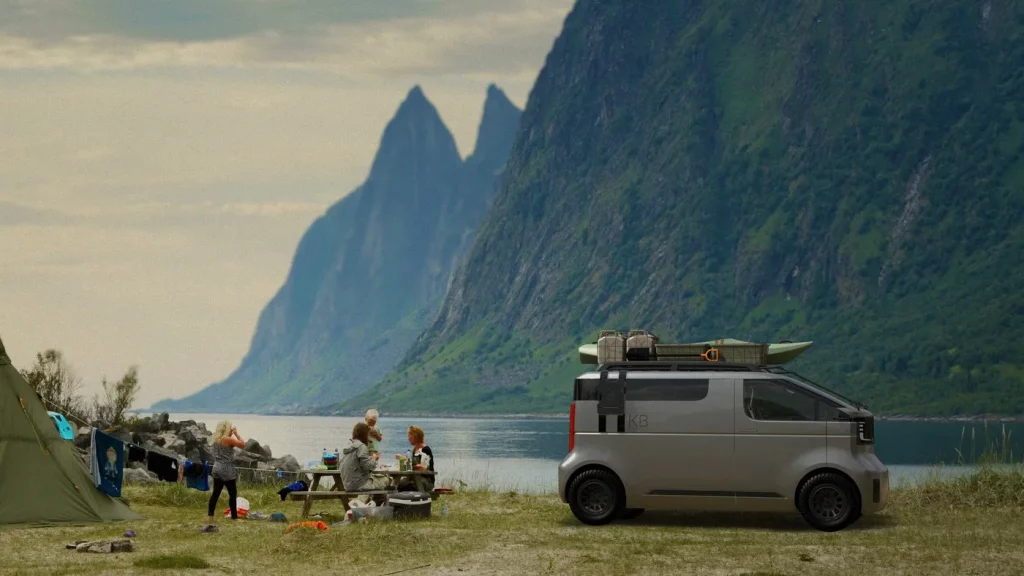 Toyota Kayoibako EV Van Concept with a sleek, futuristic design ...