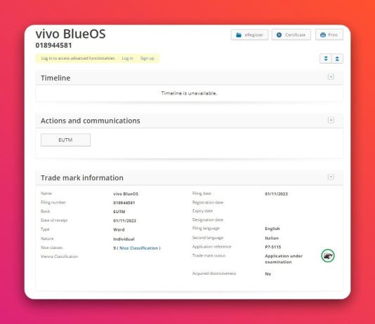 Vivo's BlueOS and BlueLM trademarks are listed on EUIPO - Gizmochina