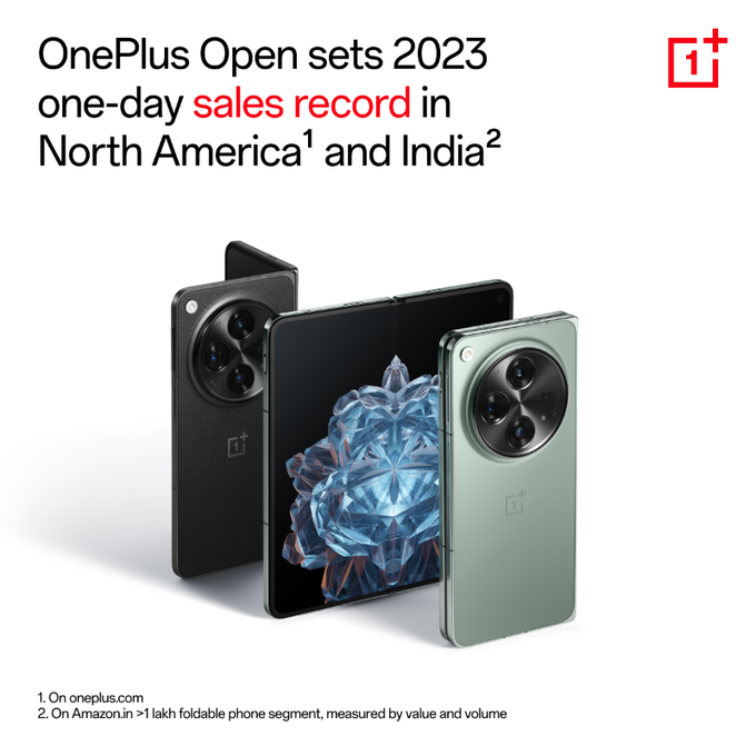 OnePlus Open sees record One-Day sales in India and North America ...