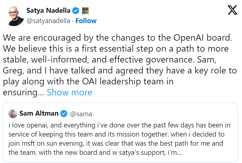 OpenAI resolves leadership crisis: Sam Altman reinstated as CEO amidst ...