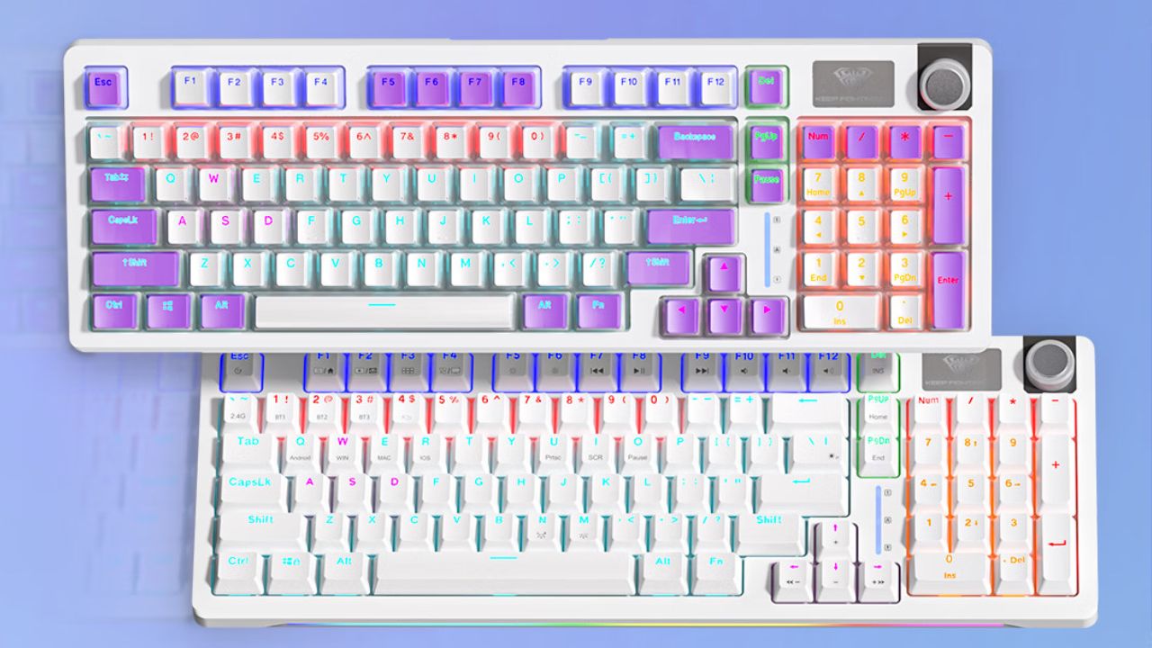 Aula S98 mechanical keyboard with Gasket, triple-mode connectivity launched in China for 139 ...