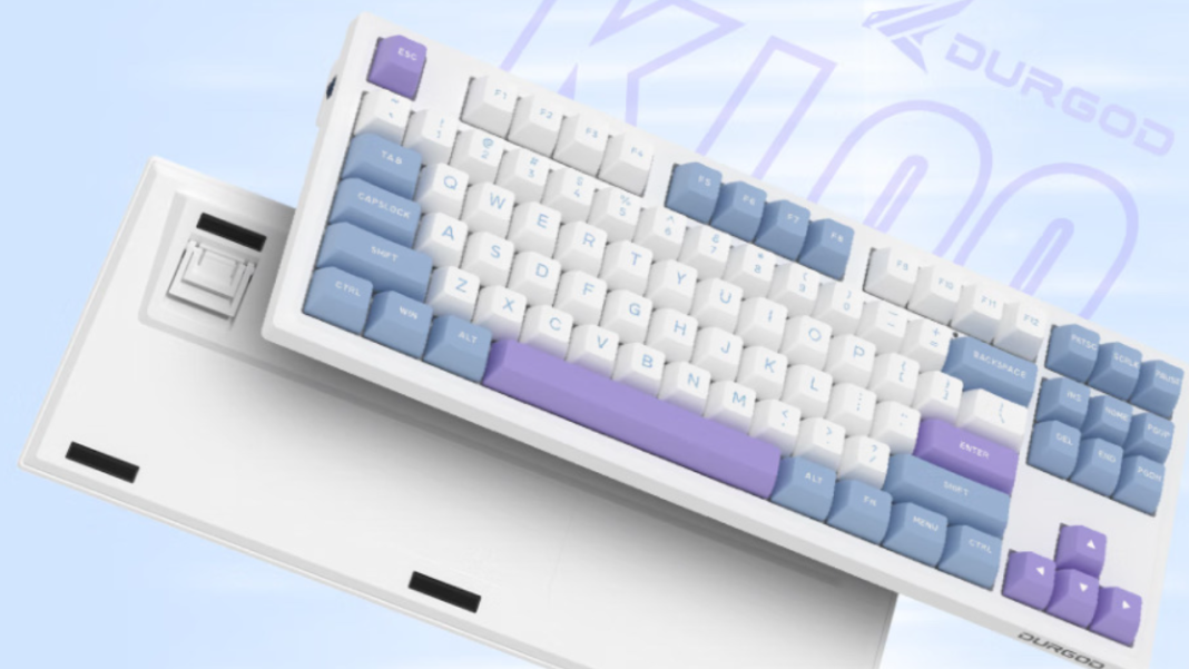 Durgod K100 Blueberry Keyboard with GASKET, 60-day battery life ...