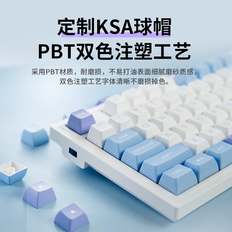 Durgod K100 Blueberry Keyboard with GASKET, 60-day battery life ...