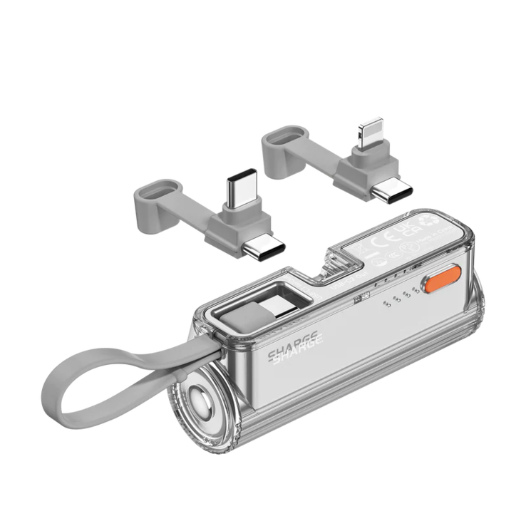 Sharge Flow Mini power bank with a 5000mAh capacity, 12W output ...