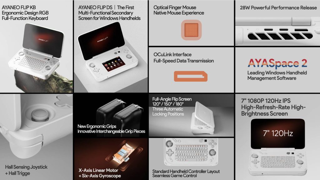 AYANEO reveals more specs of Flip KB & Flip DS handheld gaming consoles - Gizmochina