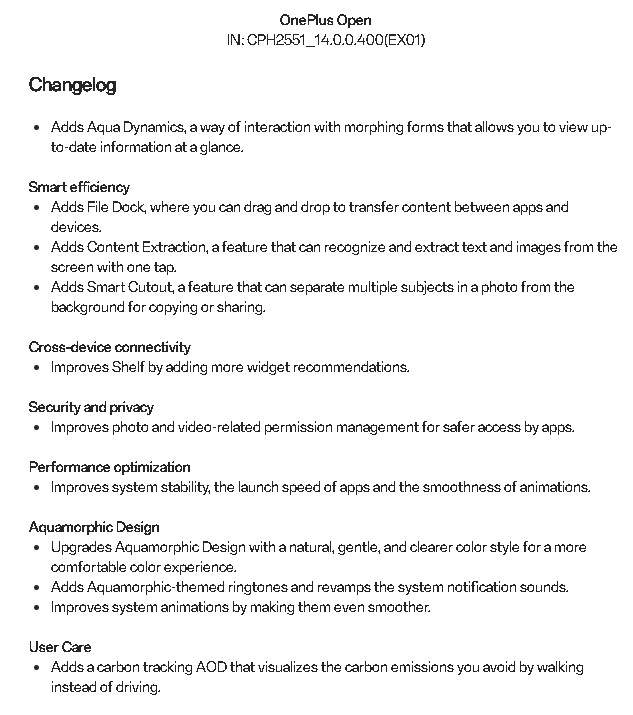 OnePlus Open Finally Starts Receiving Stable Android 14 Update - Gizmochina