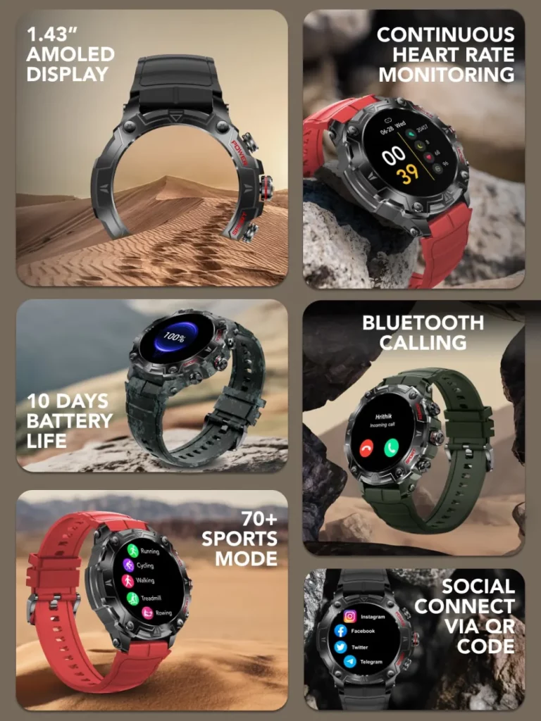 Cult.Sport Cult Shock X smartwatch with 1.43-inch AMOLED display ...