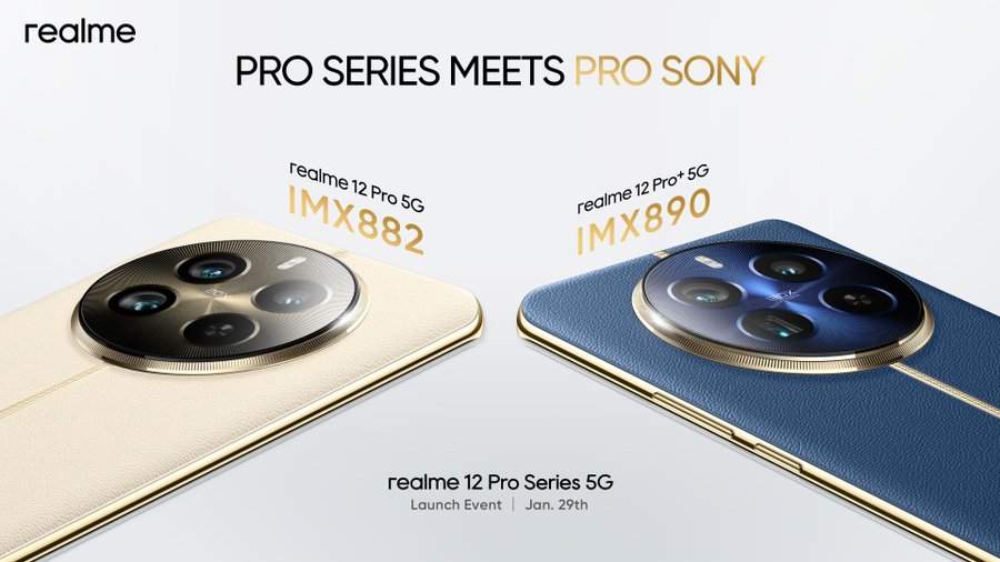 Realme 12 Pro to feature Sony IMX882 primary camera, Pro+ gets IMX890 ...
