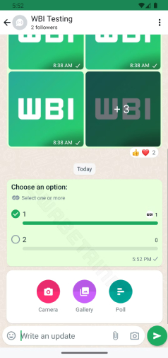 WhatsApp is testing polls in channels - Gizmochina