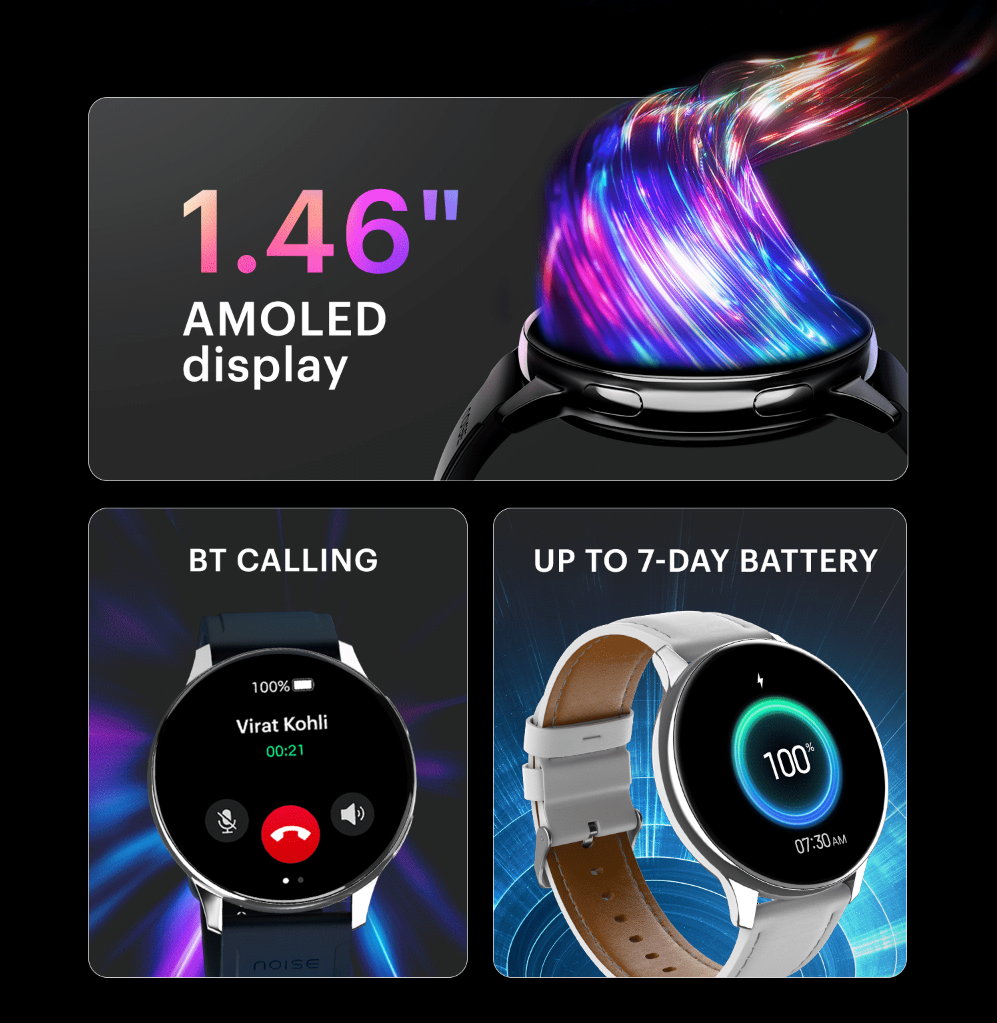 Noise Vortex Plus smartwatch launched in India featuring 1.46" AMOLED ...