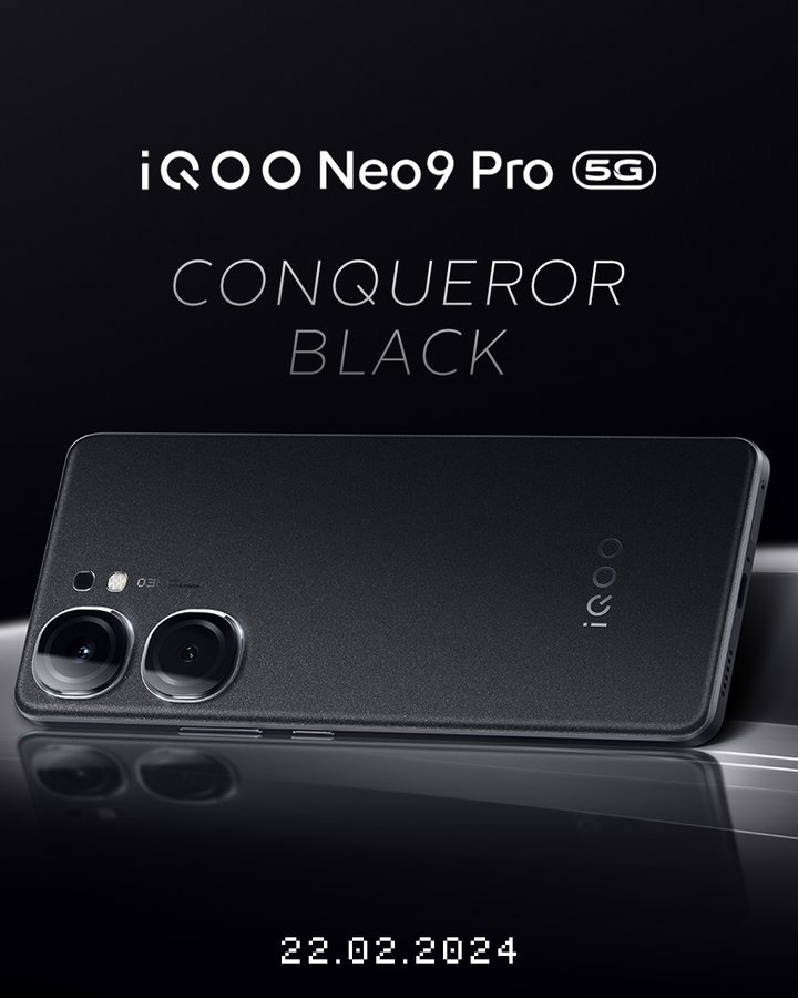 iQOO Neo 9 Pro’s Conqueror Black edition officially revealed - Gizmochina