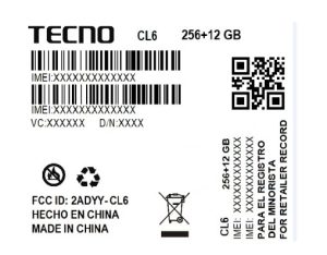 New Tecno CL6 Smartphone Arrives on FCC With Upto 12GB RAM - Gizmochina