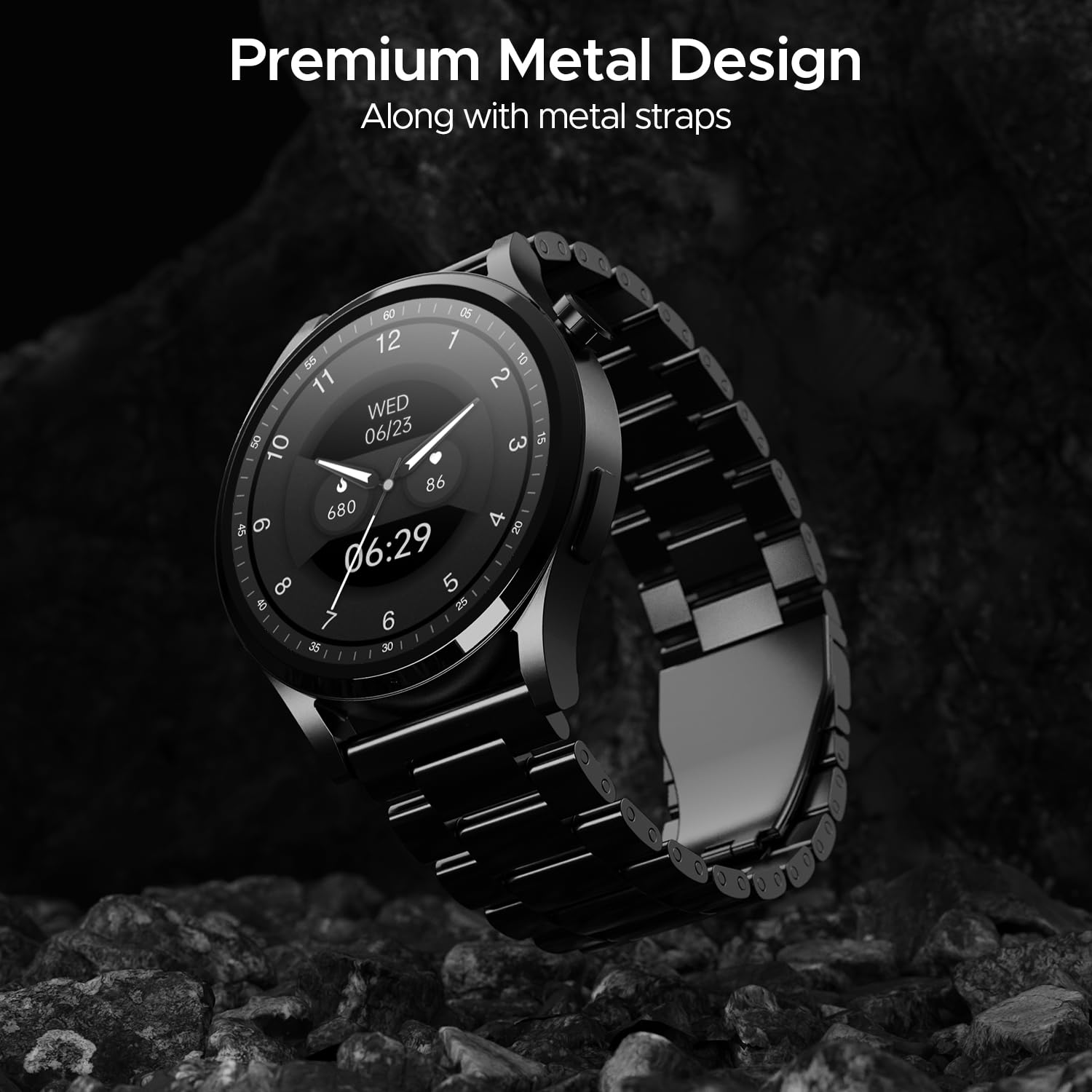 boAt Lunar Embrace smartwatch with 1.51" AMOLED display, BT Calling ...