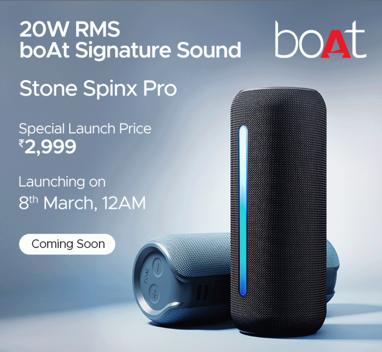 boAt Stone Spinix Pro Bluetooth speaker unveiled featuring 20W RMS output & INR 2,999 price tag ...