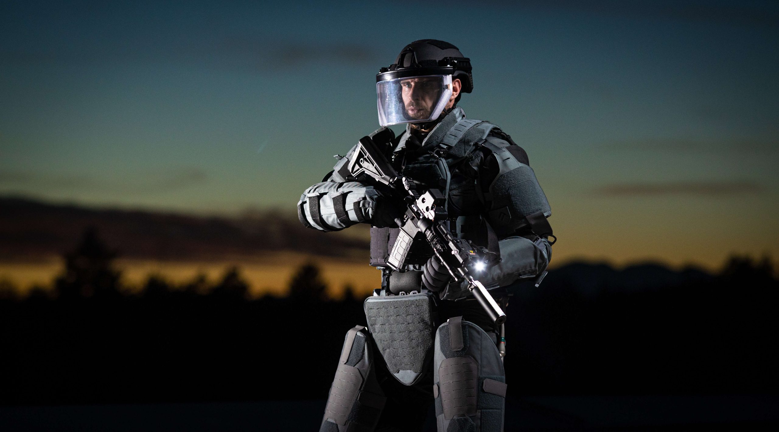 Mehler Protection Introduces ExoM Up-Armoured Exoskeleton for Police ...