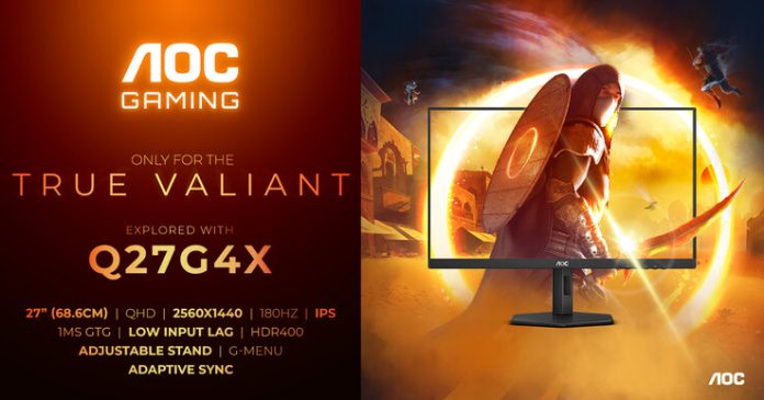 AOC AGON GAMING Q27G4X gaming monitor with 180Hz refresh rate and 1440p ...