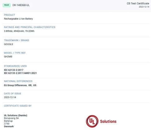 Mysterious Google Pixel smartphone spotted on UL Demko certification ...