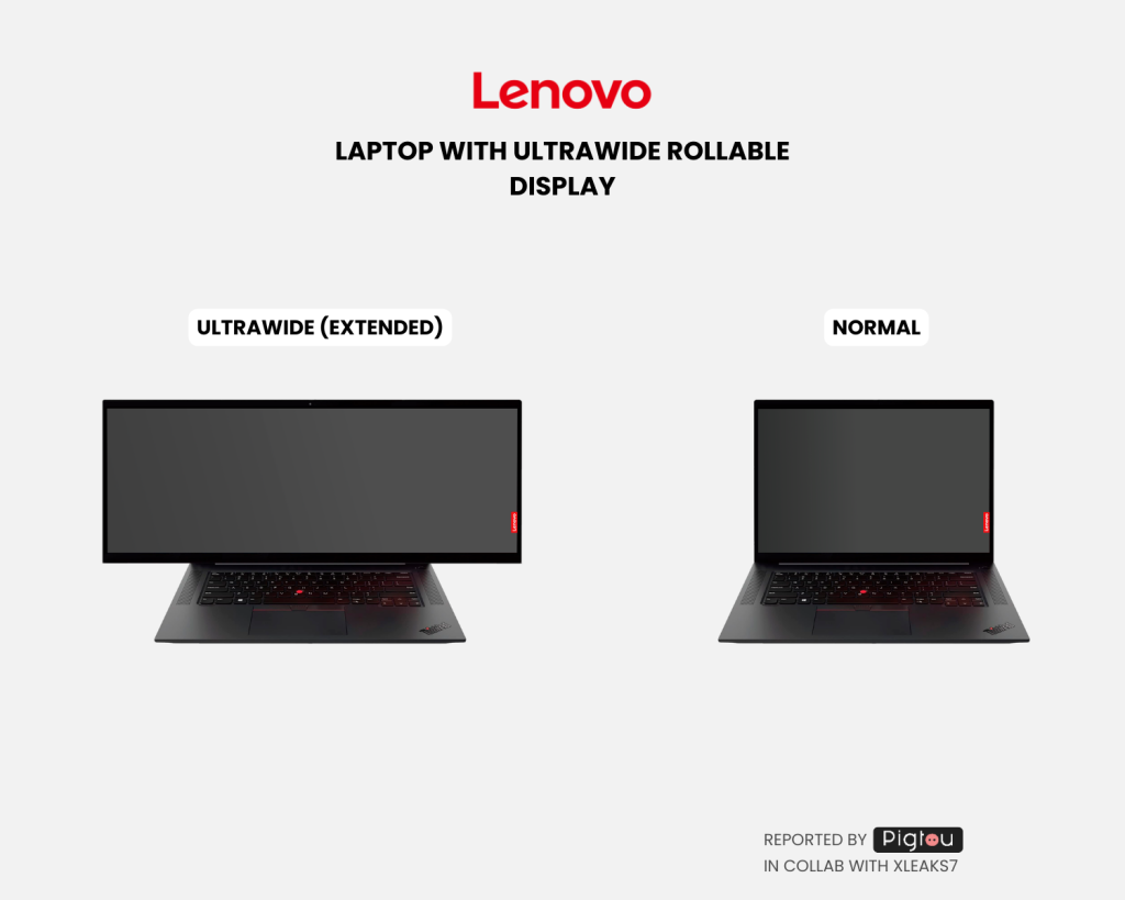 Lenovo patents an ultrawide rollable display laptop concept - Gizmochina