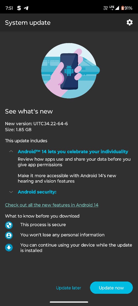 Android 14 Update Rolls Out for Moto G84 5G in India: Check Out the New ...