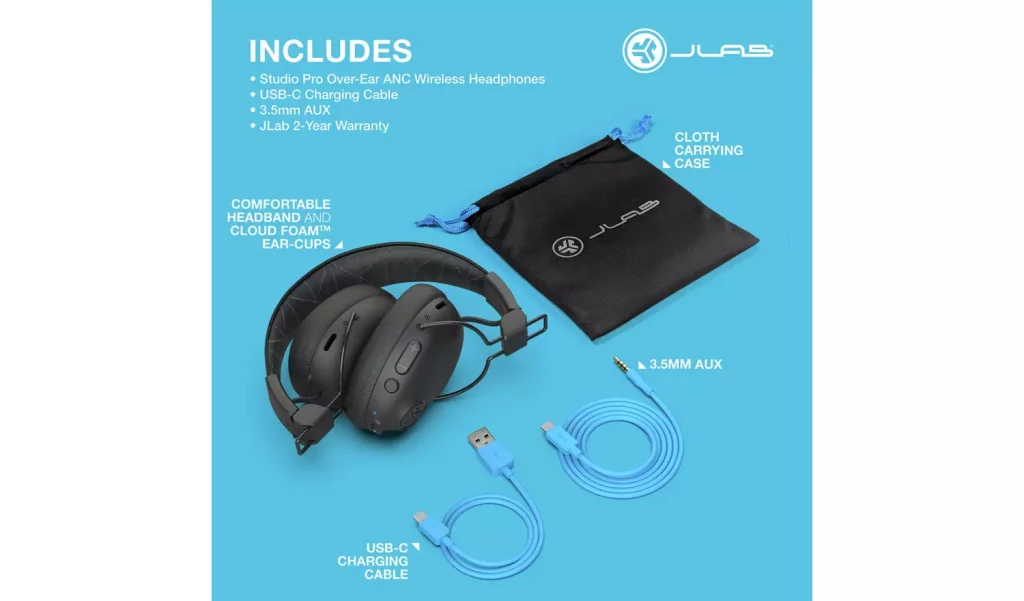 JLAB Studio Pro ANC wireless headphones with Smart Active Noise ...