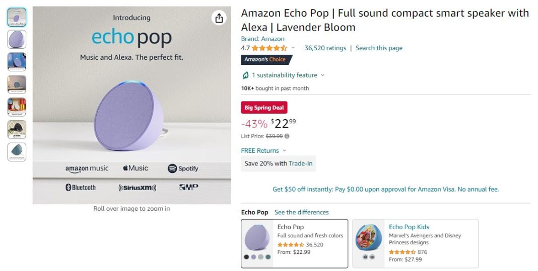 Amazon Echo Pop is on sale for a jaw-dropping price of $23 - Gizmochina