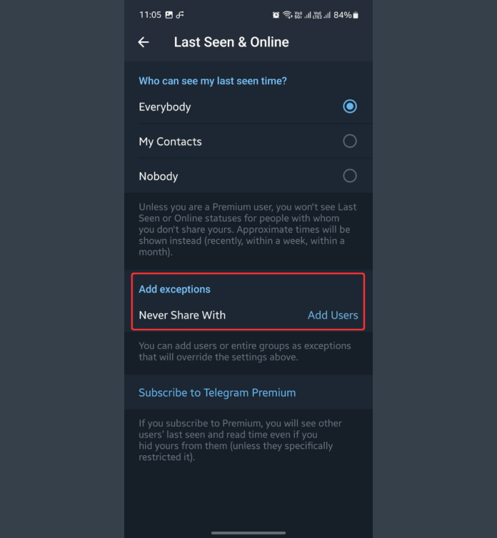 How to Hide Online Status and Last Seen on Telegram - Gizmochina