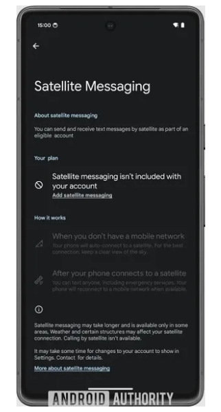 Android 15 may bring satellite-based texting feature