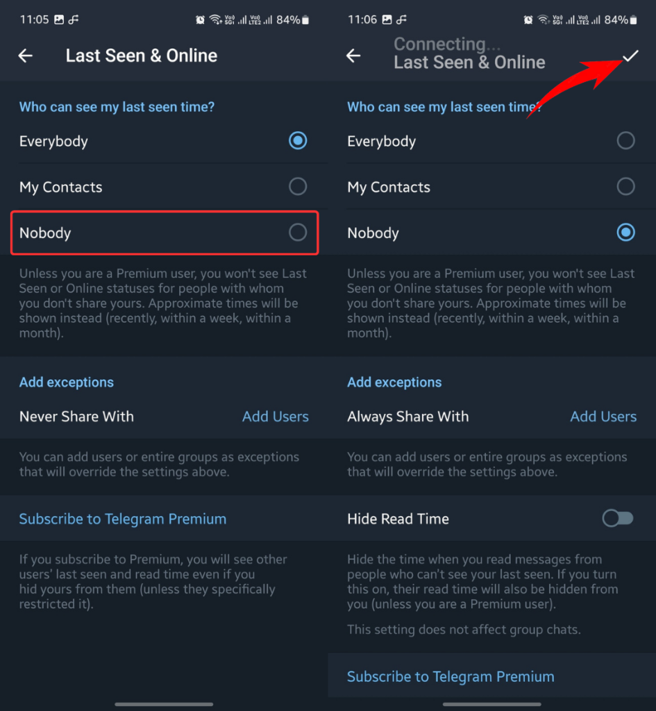 How to Hide Online Status and Last Seen on Telegram - Gizmochina