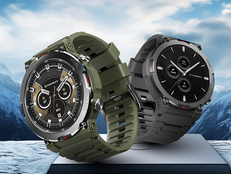 Crossbeats Everest smartwatch with titanium frame, 1.43" AMOLED display ...