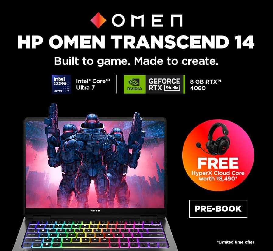 HP OMEN Transcend 14 laptop with Intel Core Ultra 7 & RTX 4060 is up ...