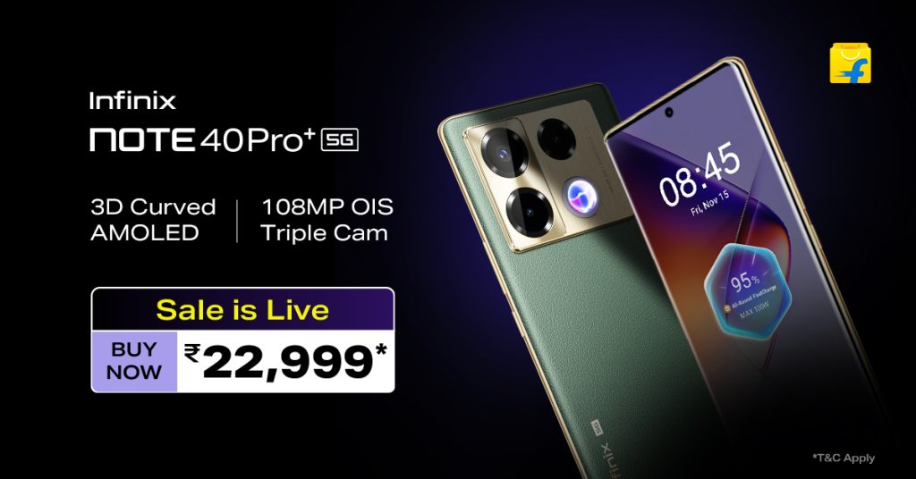 Infinix Note 40 Pro+ 5G goes on sale in India with 100W fast charging, bright AMOLED display ...