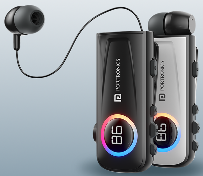 Meet the Portronics Harmonics Klip 5: A Clip-on Retractable Bluetooth ...